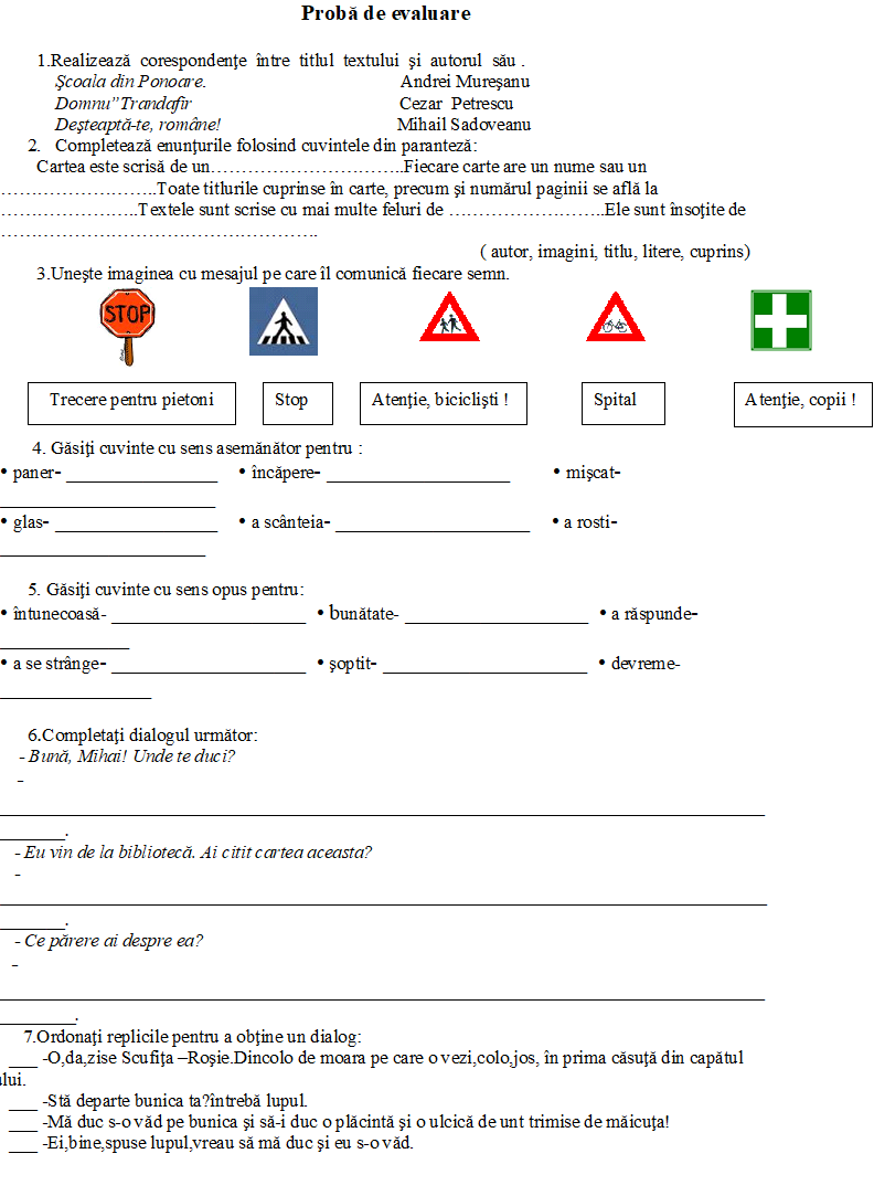 EDUCATIA CONTEAZA : CLR - EVALUARE INITIALA, SUMATIVA, FINALA