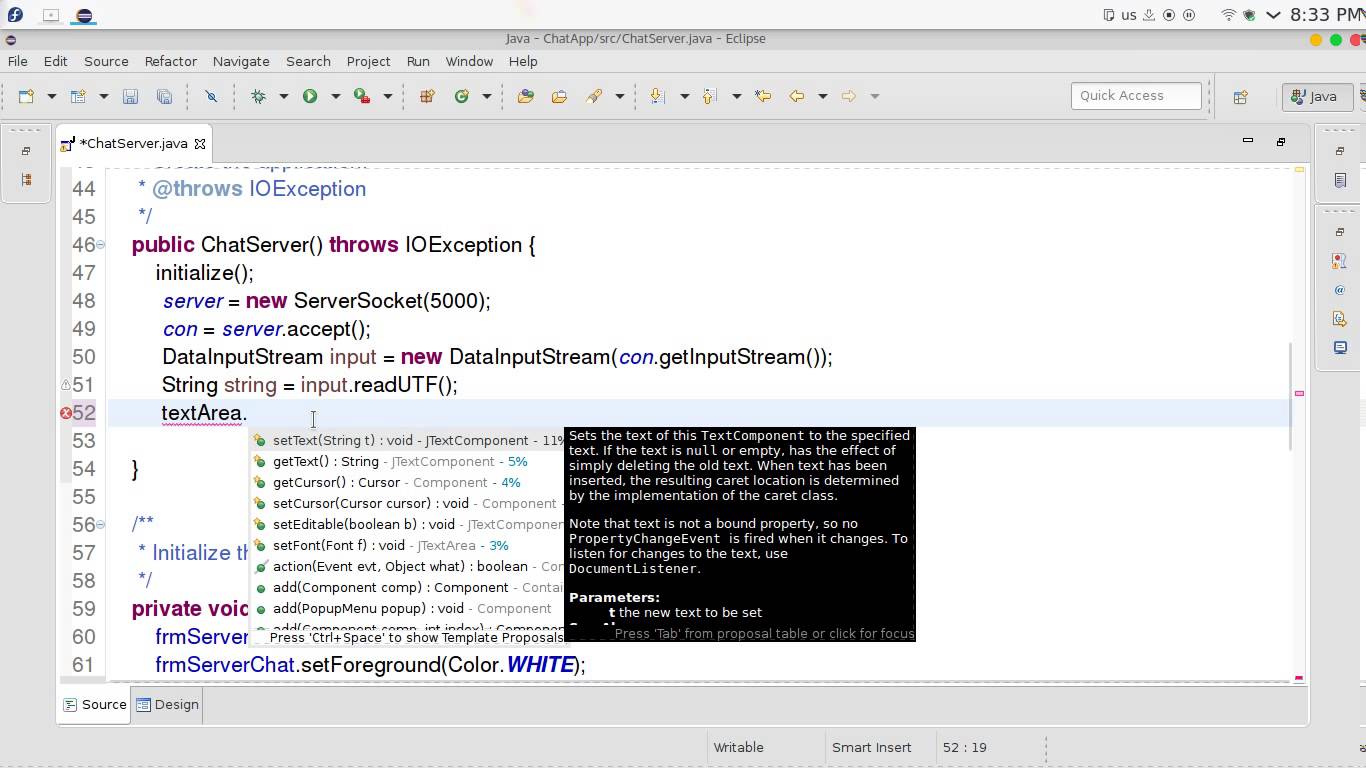 72 Java Swing Gui Chat Application كورسات بالعربي