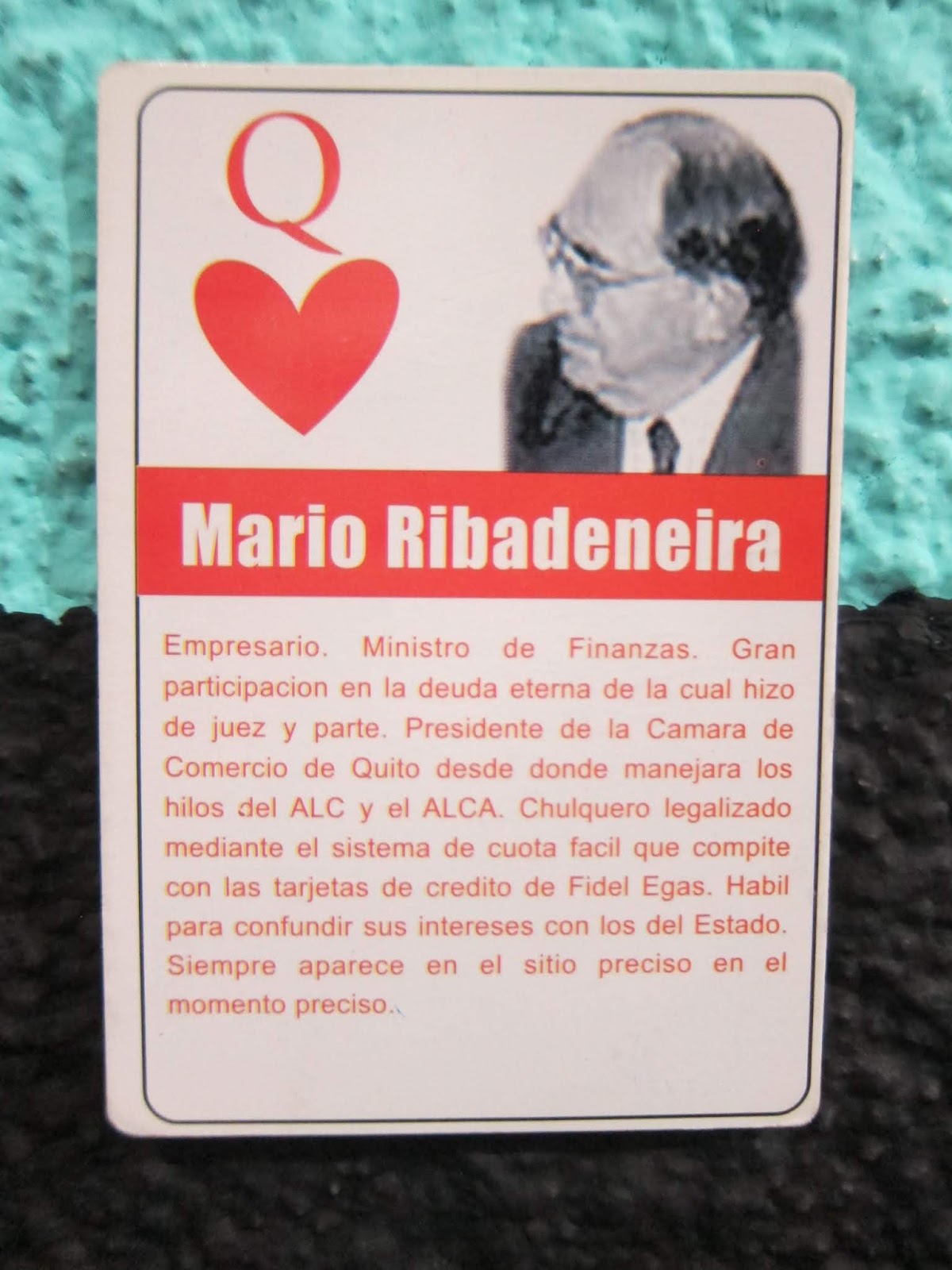 XAVIER FLORES AGUIRRE: Mario Ribadeneira (Naipe Centralista)