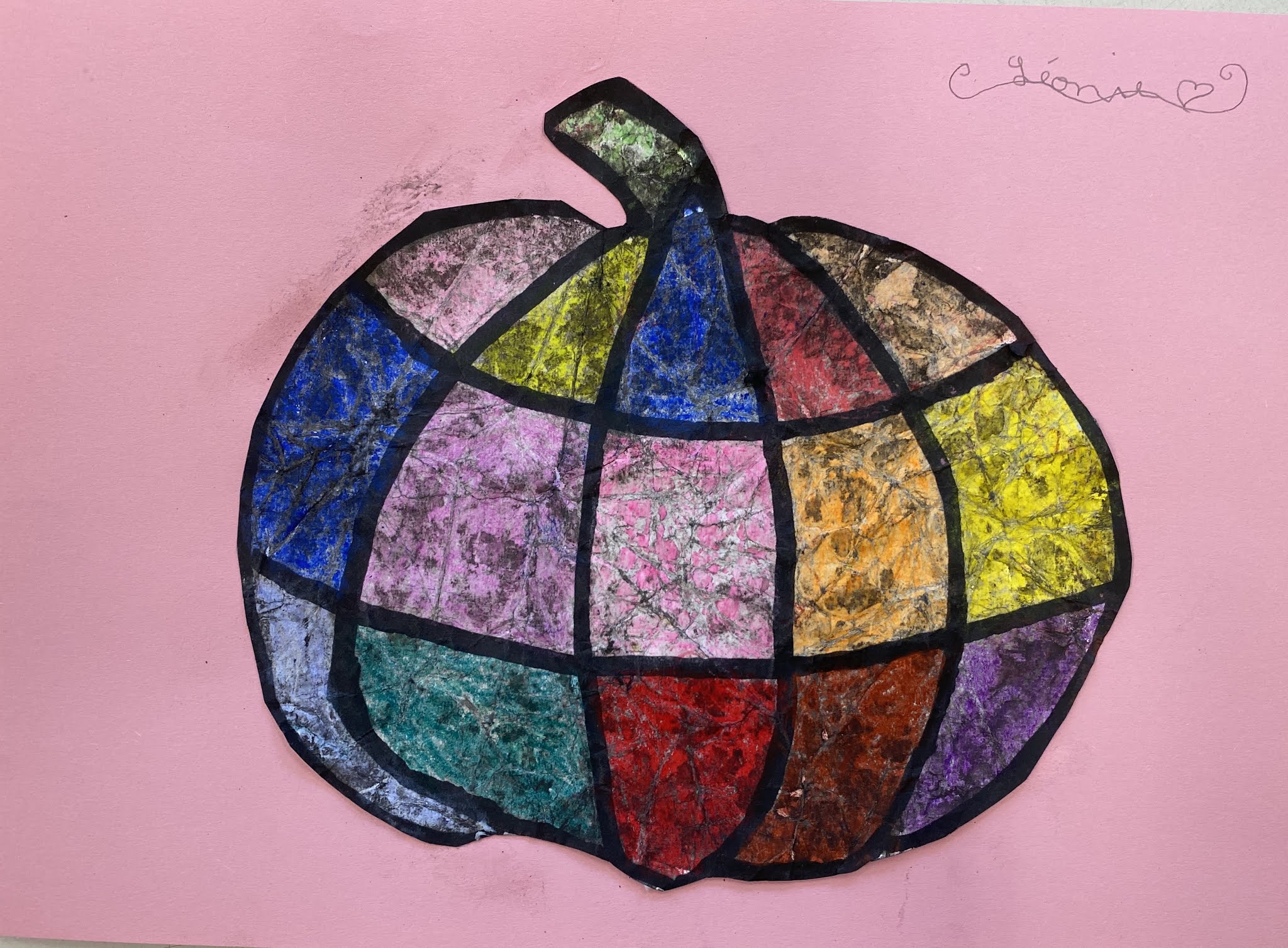 Art Room Britt: Mixed Media Batik Autumn Vegetable Patch