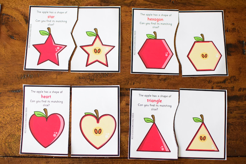 FREE Apple Shape Matching Cards | The Pinay Homeschooler