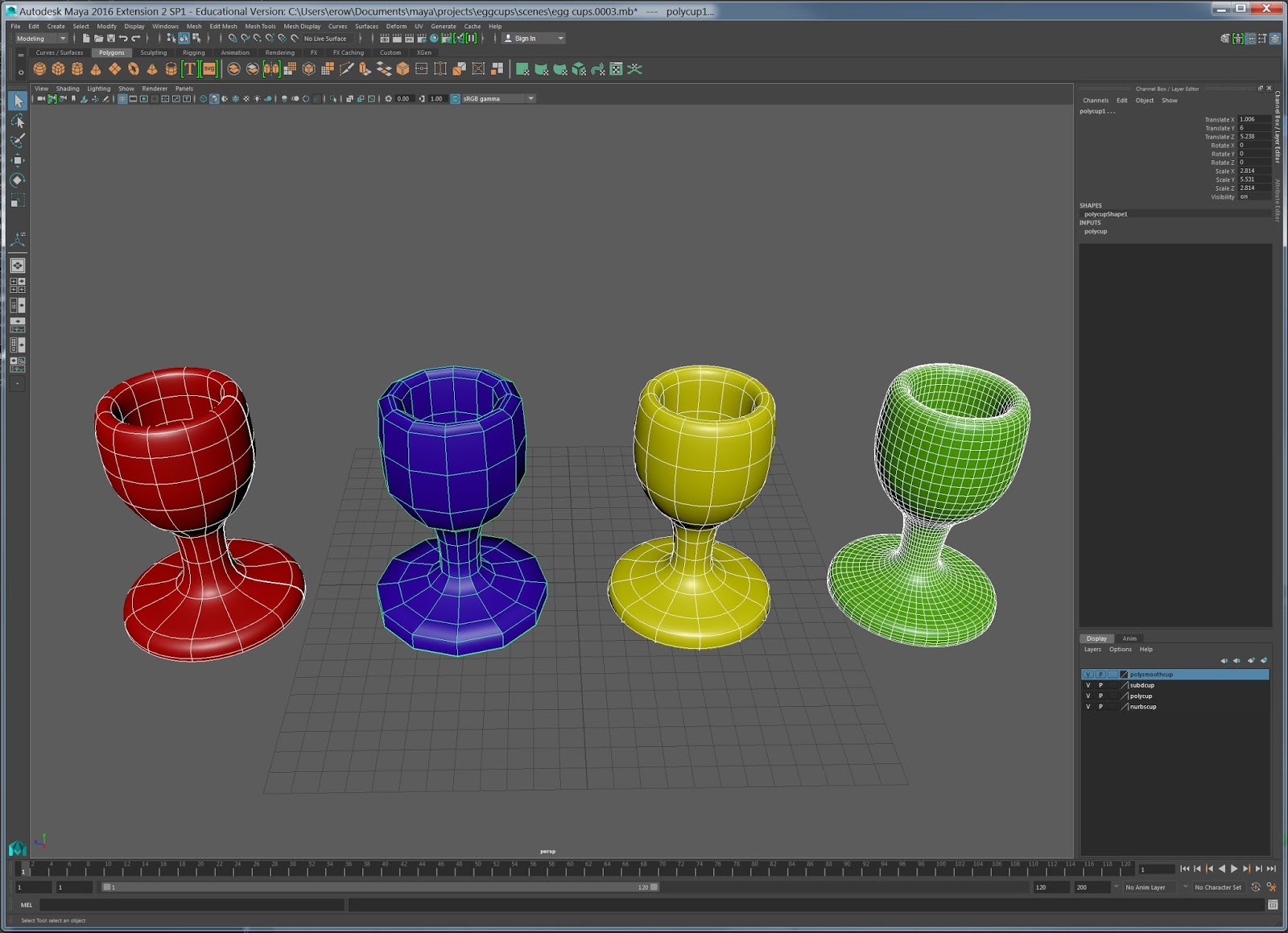 Ellie Row, Computer Animation Arts, UCA Rochester: Intro to Autodesk ...