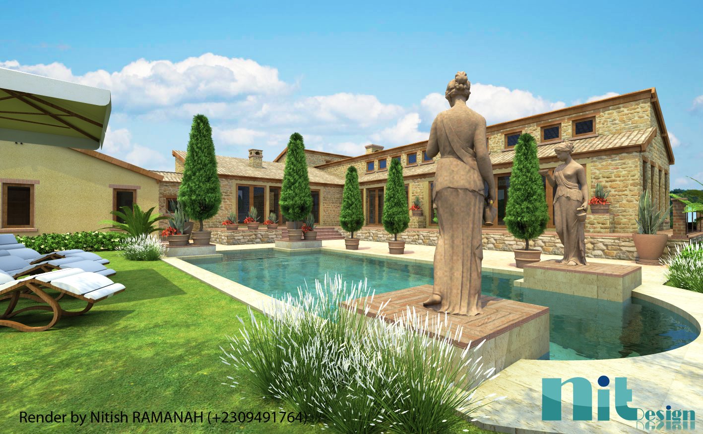 SKETCHUP TEXTURE: 3D RENDER CHALLENGE WINNERS -TUSCANY HOUSE
