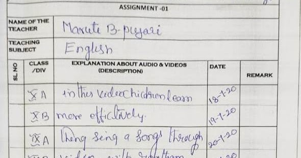 Easy English Teach: English Assignment No - 01