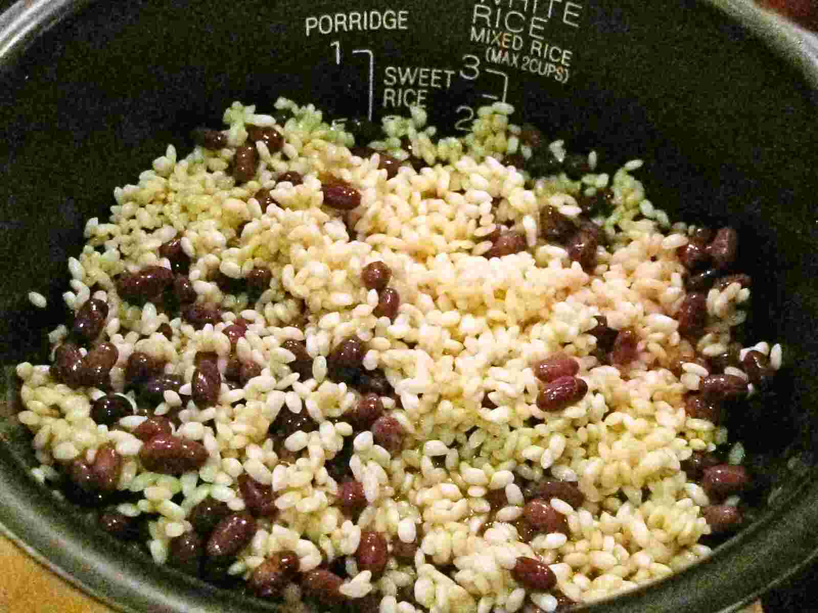 Recipes for Tom: Sekihan / steamed sweet rice with azuki beans (rice ...