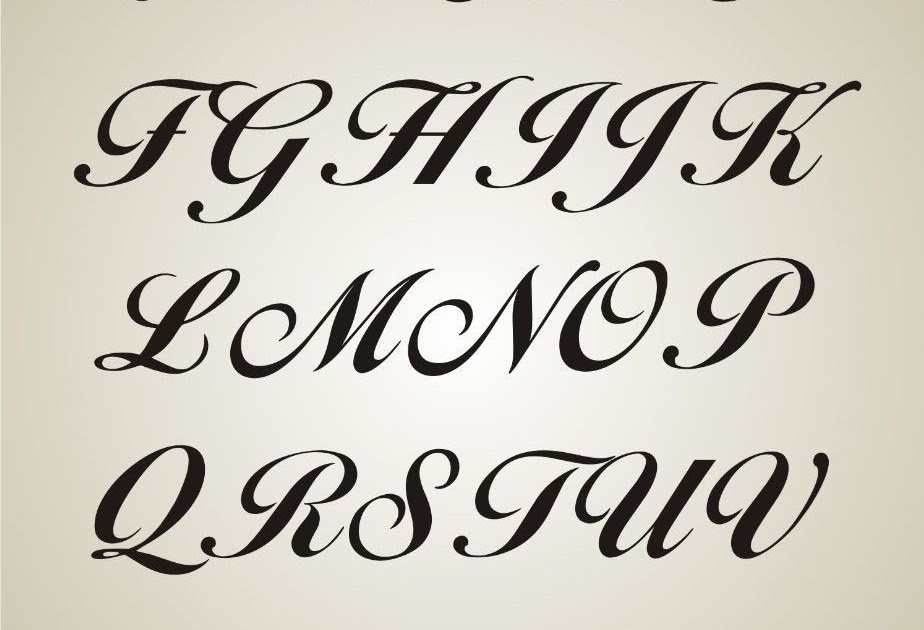 Fancy Letter Stencils - Letter Format