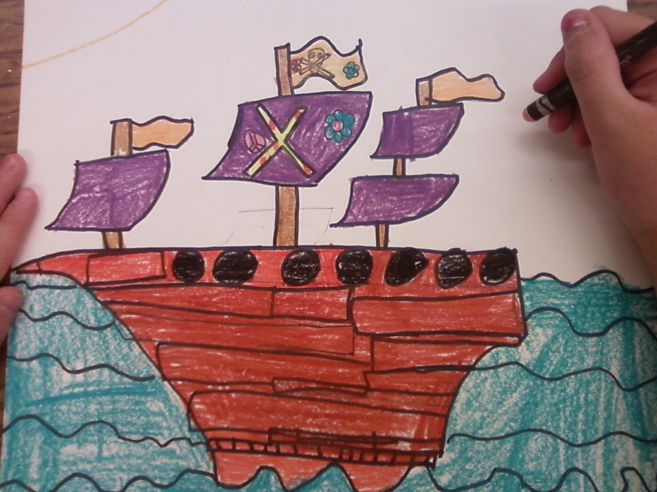 PPPS Elementary Art Rooms: Pirate Ships! 2nd Grade
