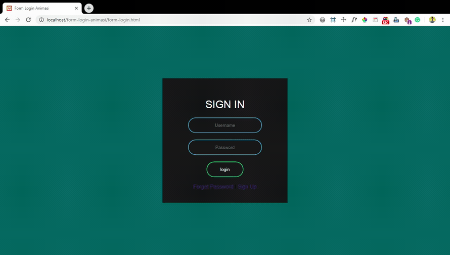 Tutorial Desain Form Login Animasi dengan HTML dan CSS - Zikri Tekno