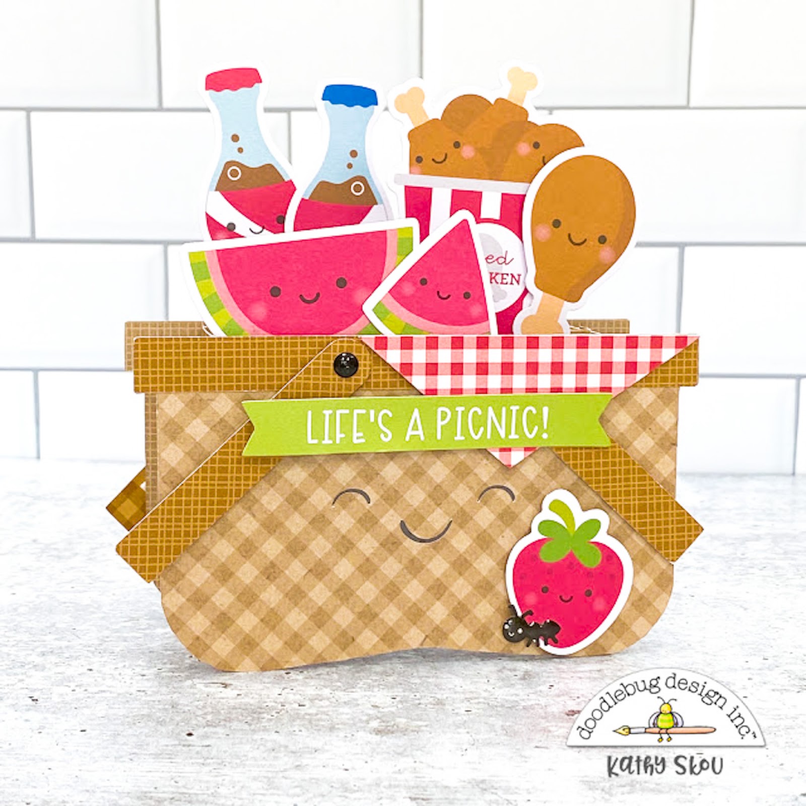 Doodlebug Design Inc Blog: BAR-B-CUTE PICNIC BOX CARD | with Kathy