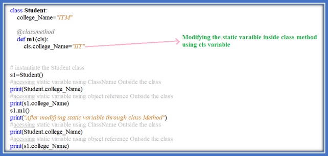 Python OOPS Tutorial 6:Types Of Variable(Instance & Static & Local ...