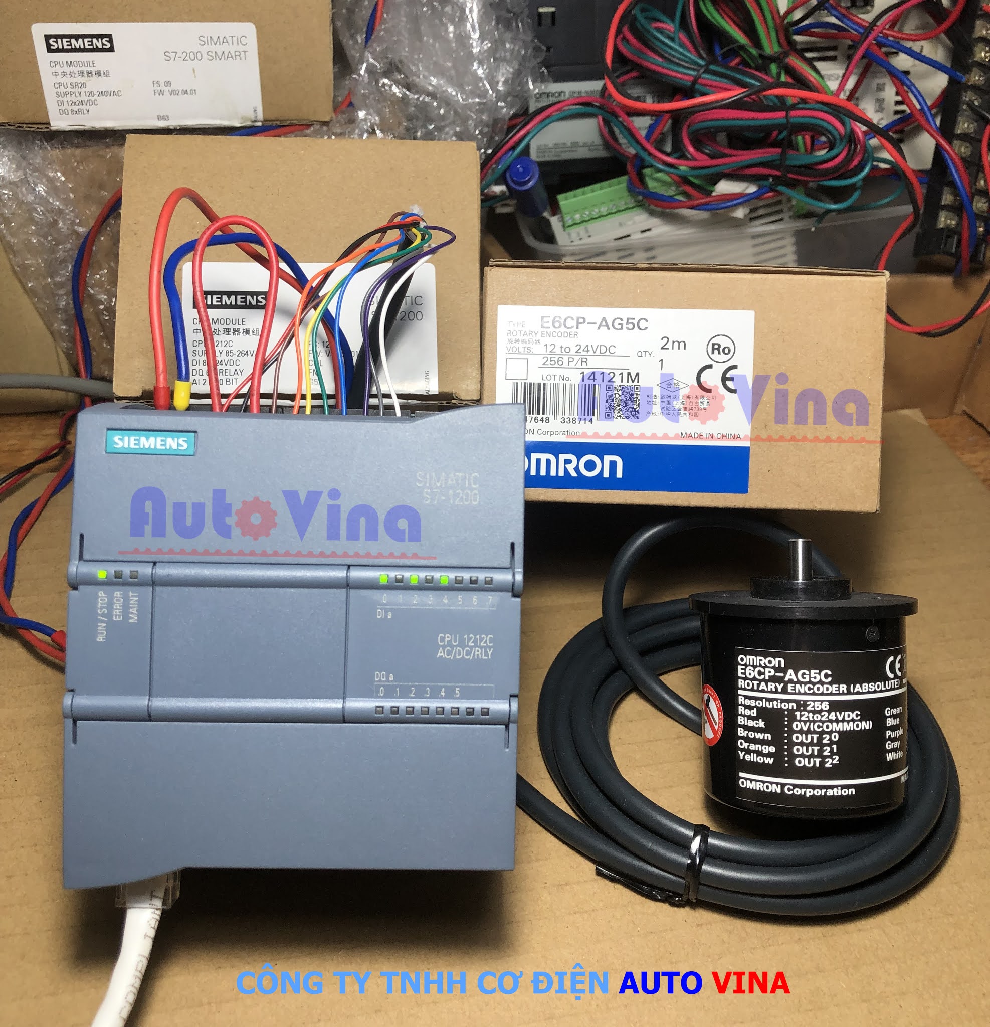 Lập trình PLC Siemens S7-1200 giải mã Absolute Encoder Omron E6CP-A ...