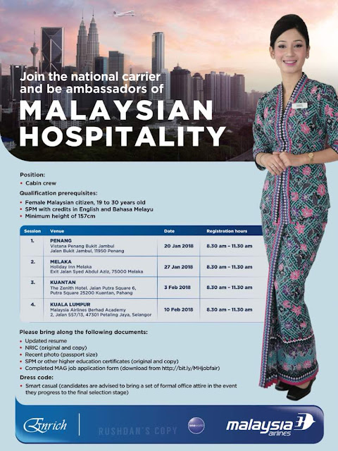 Fly Gosh: Malaysia Airlines Cabin Crew Recruitment - Walk in Interview ( 2018 )