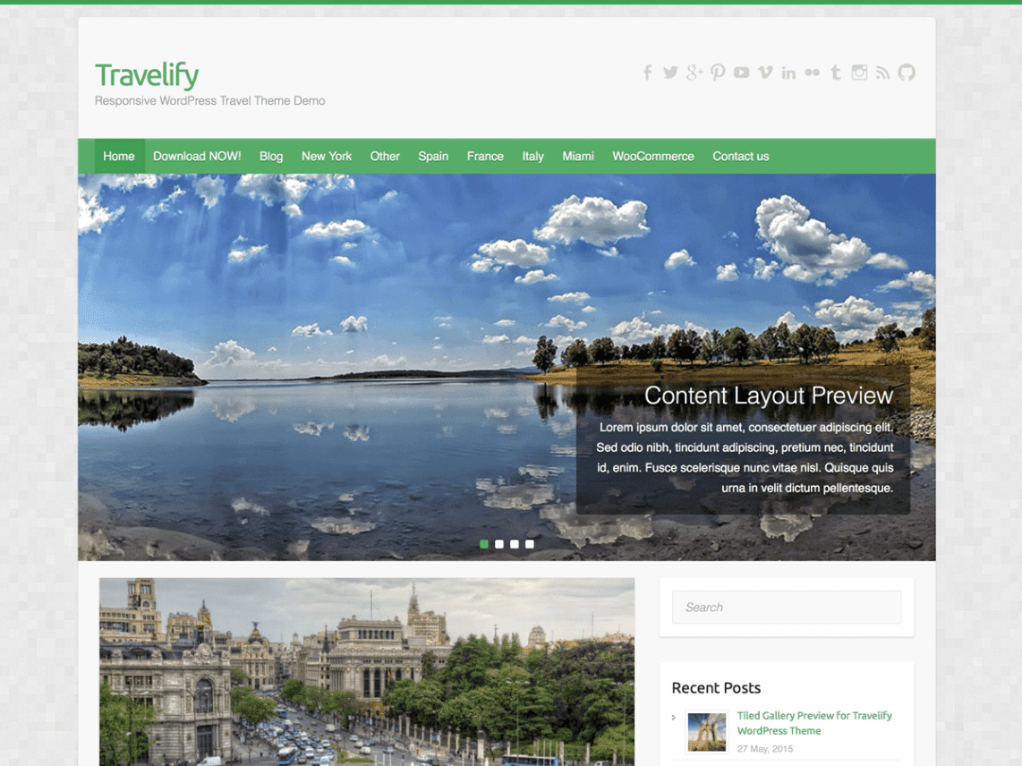 Bütün WordPress Temaları: Travelify WordPress Theme - Tema Full İndir