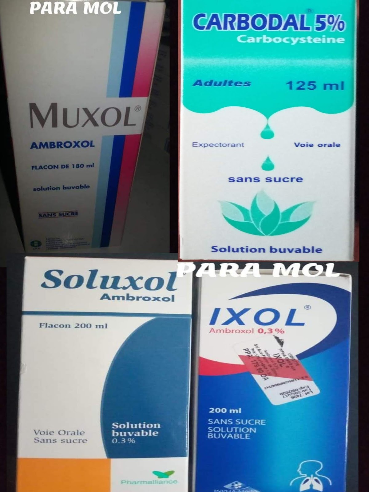 Toux sèche et Toux grasse ( أدوية السعال ( الكحة - Para Mol