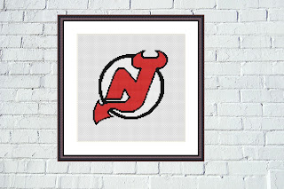 Tango Stitch easy cross stitch designs: New Jersey Devils logo cross ...
