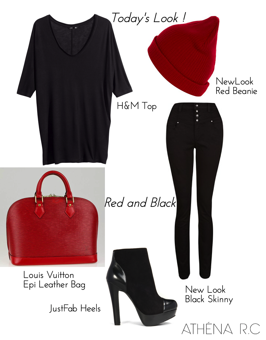 Athena RC: OOTD !! Black and Red Outfit