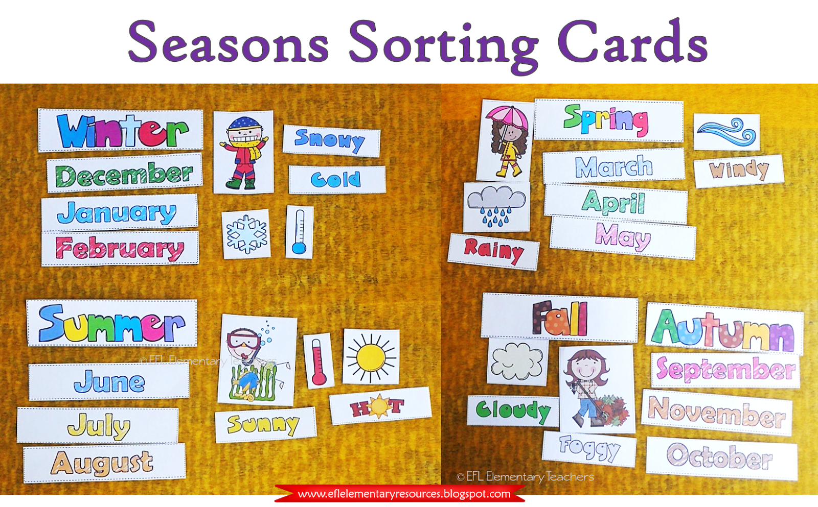 EFL Elementary Teachers: SEASONS and Weather