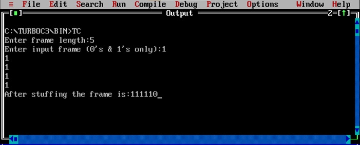 Bit Stuffing Program In C Framing Methods