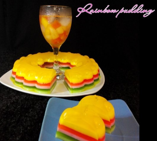Rainbow Pudding - Katalog Resep Masakan