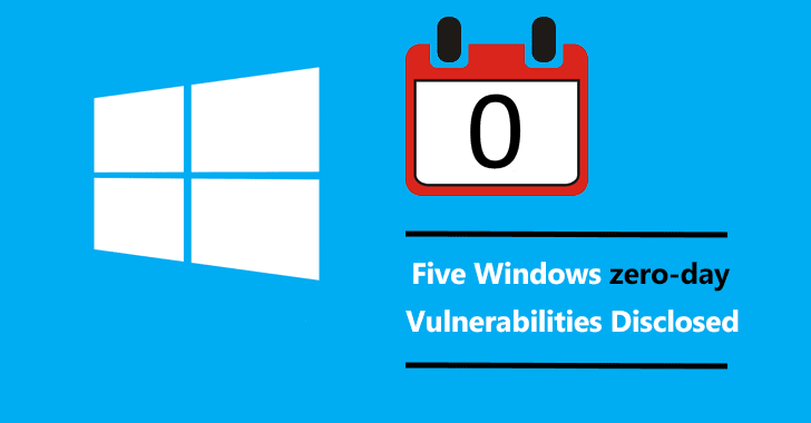 Researchers Disclose Five Windows zero-day Vulnerabilities
