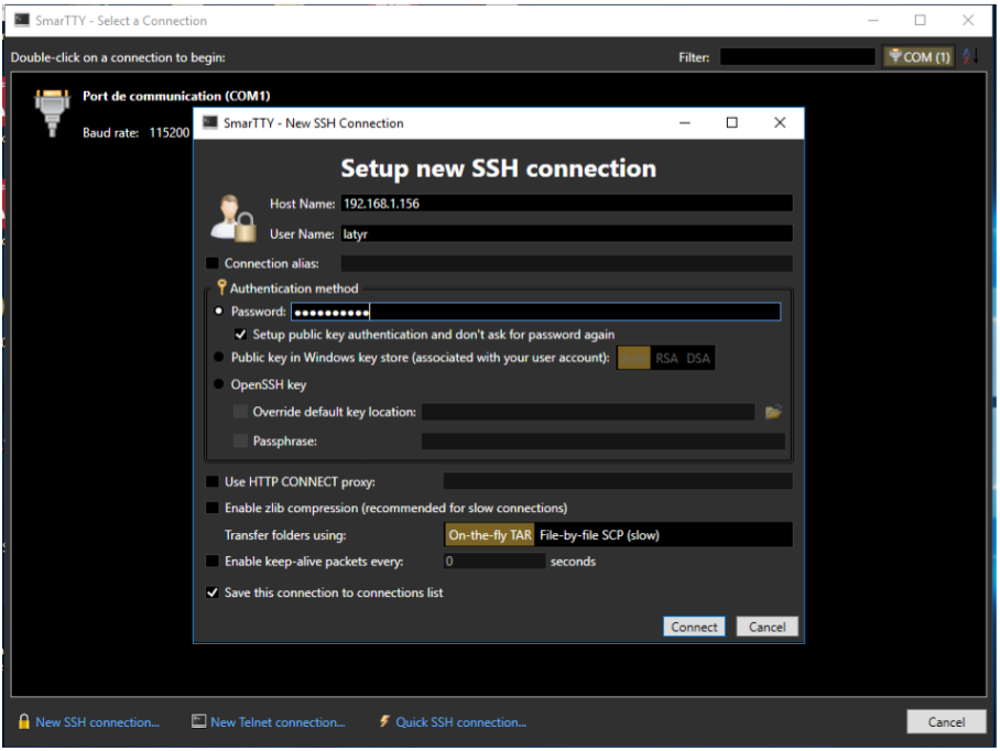 SSH client : SmarTTY