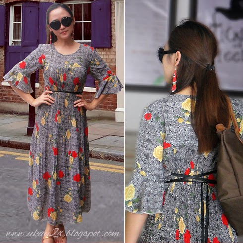These are the real: Electric Pleated Maxi Dress