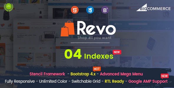 Revo - Multipurpose Stencil Responsive BigCommerce Theme and Google AMP ...