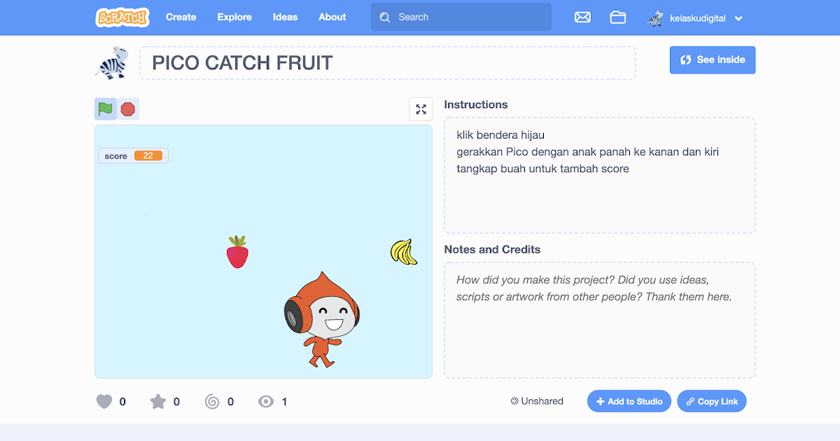 Tutorial Scratch 3.0: Membuat Game Pico Catch Fruits - Akademi Prasetyorini