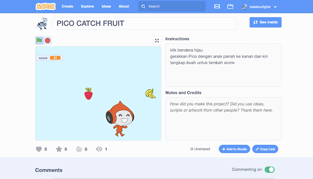 Tutorial Scratch 3.0: Membuat Game Pico Catch Fruits Tutorial Scratch 3.0: Membuat Game Pico Catch Fruits