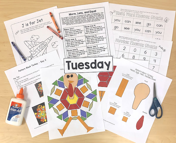 Fall WEEK 12 - TK Distance Learning Packet! (NO PREP PRINTABLES!)