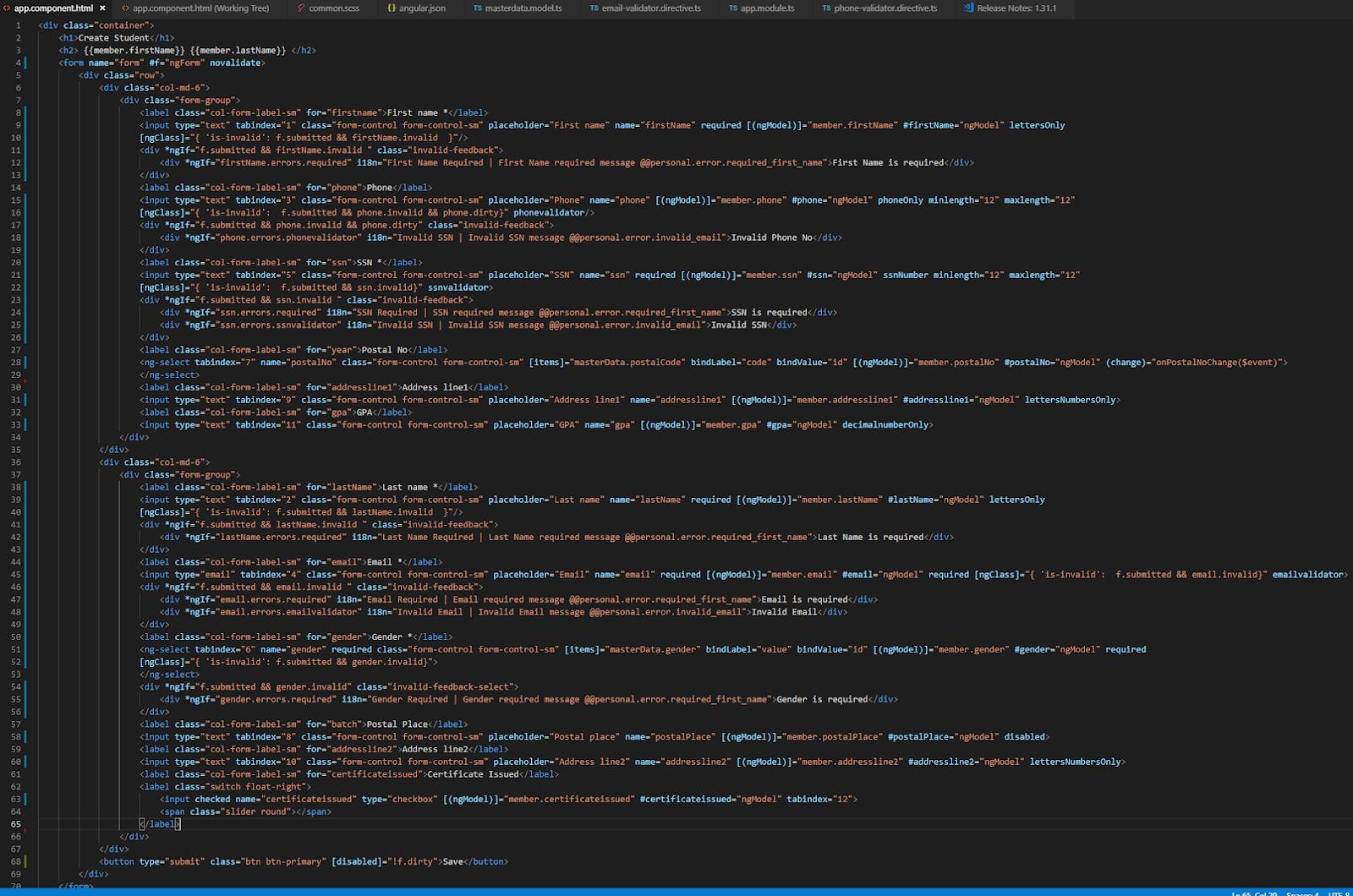 Hansamali Gamage: Input validations in a form with Angular 6