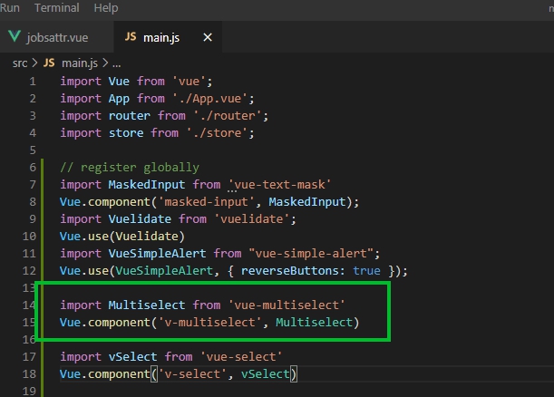 how to use vue-multiselect
