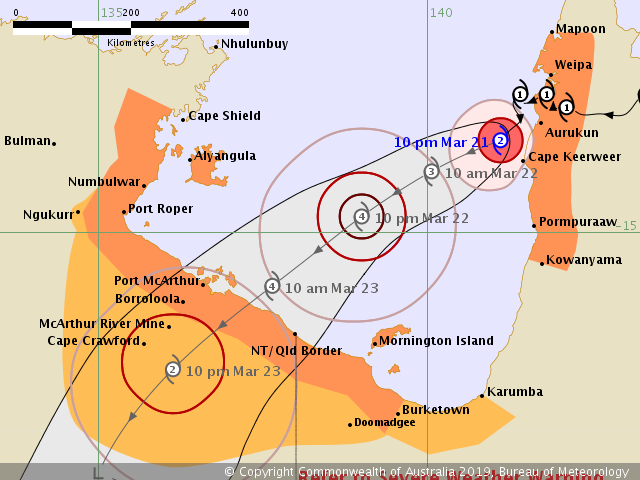 BOM: Tropical Cyclone Trevor prompts emergency in Gulf of Carpentaria