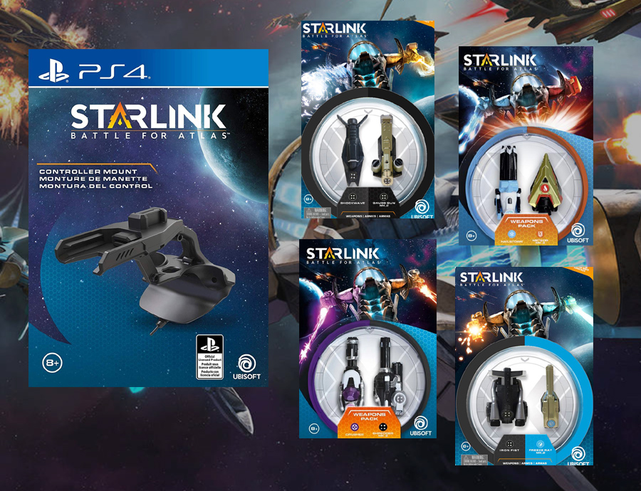 Starlink Battle For Atlas - PS4 Controller Mount and Weapons 4-Pack – NEW!
