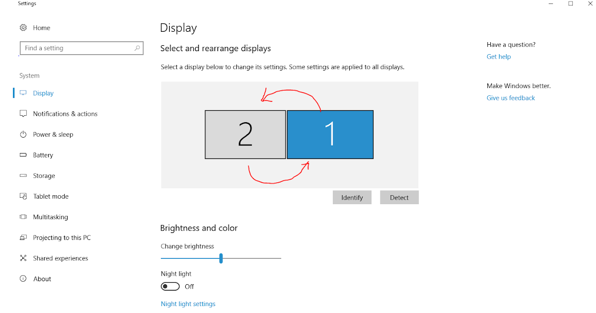 Cara Setting Monitor 1 dan Monitor 2 pada Dual Monitor Windows 10