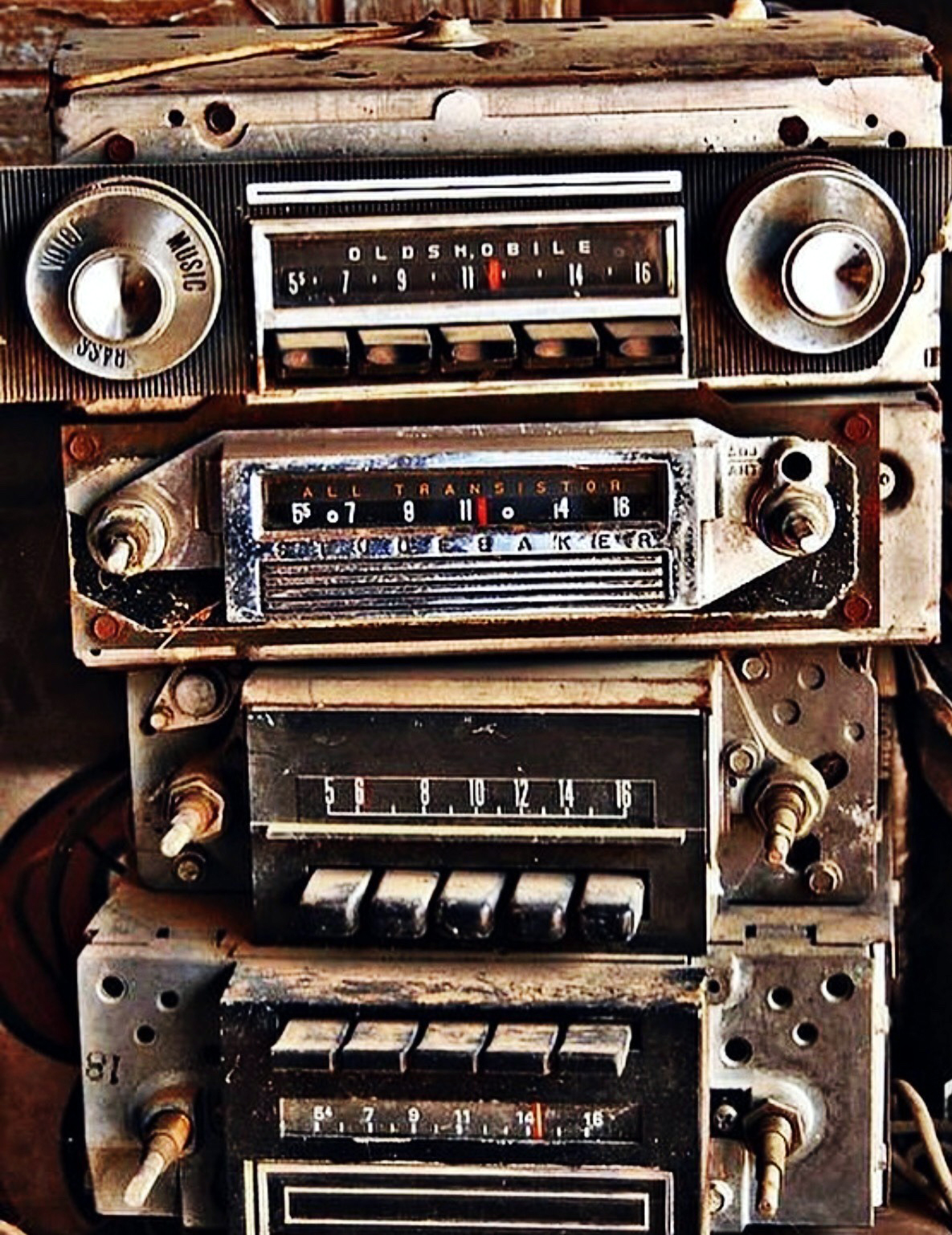 Just A Car Guy: stack of great memories, old radios.