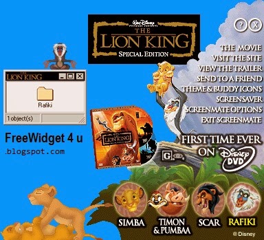 FREE WIDGET: Desktop Lion King Screenmates