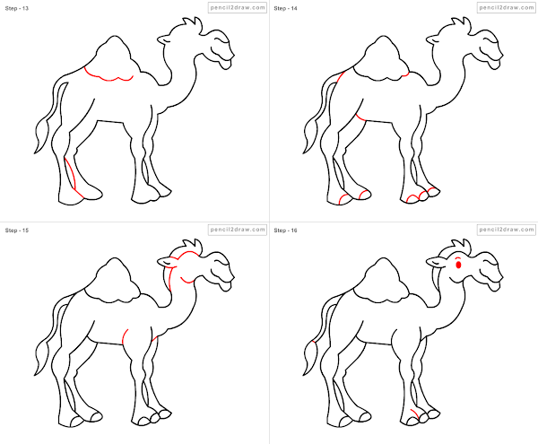 Fpencil: How to draw Cartoon camel step by step