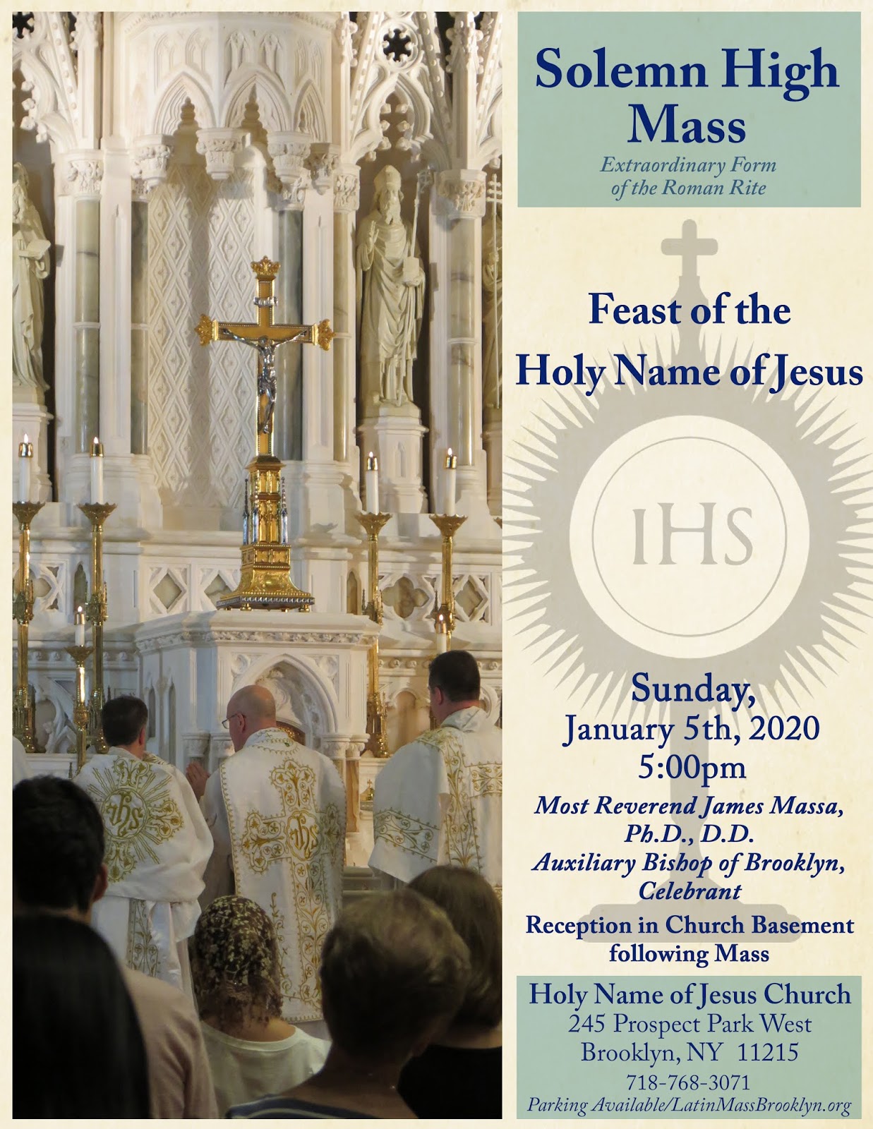 Brooklyn Latin Mass: Solemn High Mass for the Feast of the Holy Name of ...