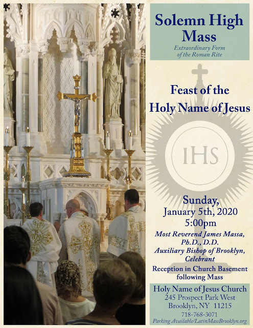 Brooklyn Latin Mass: Solemn High Mass for the Feast of the Holy Name of ...