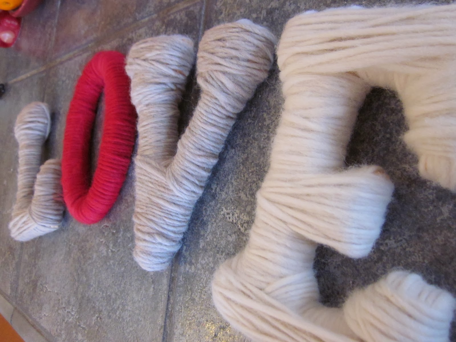 Queen B Creates: Yarn Wrapped Letters