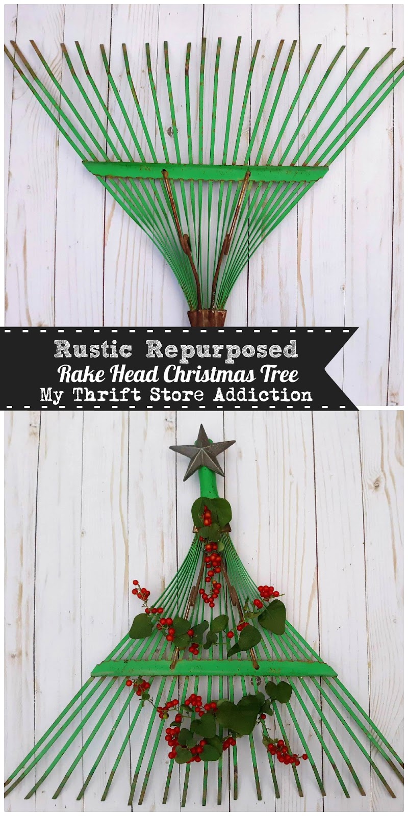 Rustic Repurposed Rake Head Christmas Tree: Friday's Find #312 | My ...