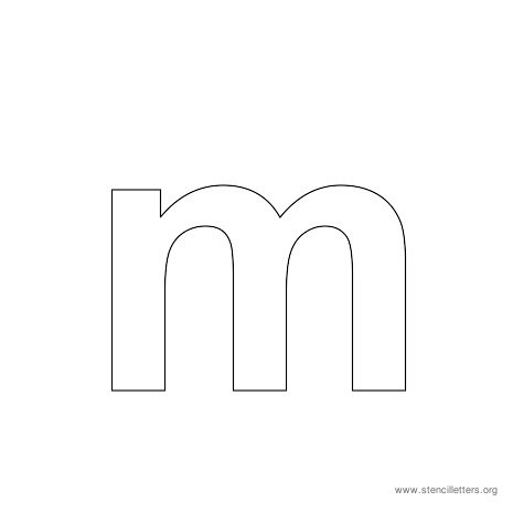 Bubble Letters Lowercase M - Formal Letters