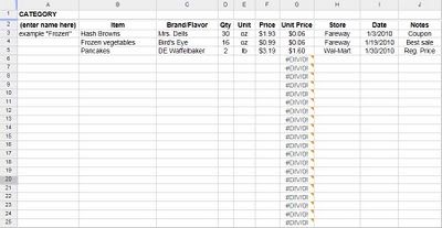 Grocery Price Book Spreadsheet ~ Certificate Letter