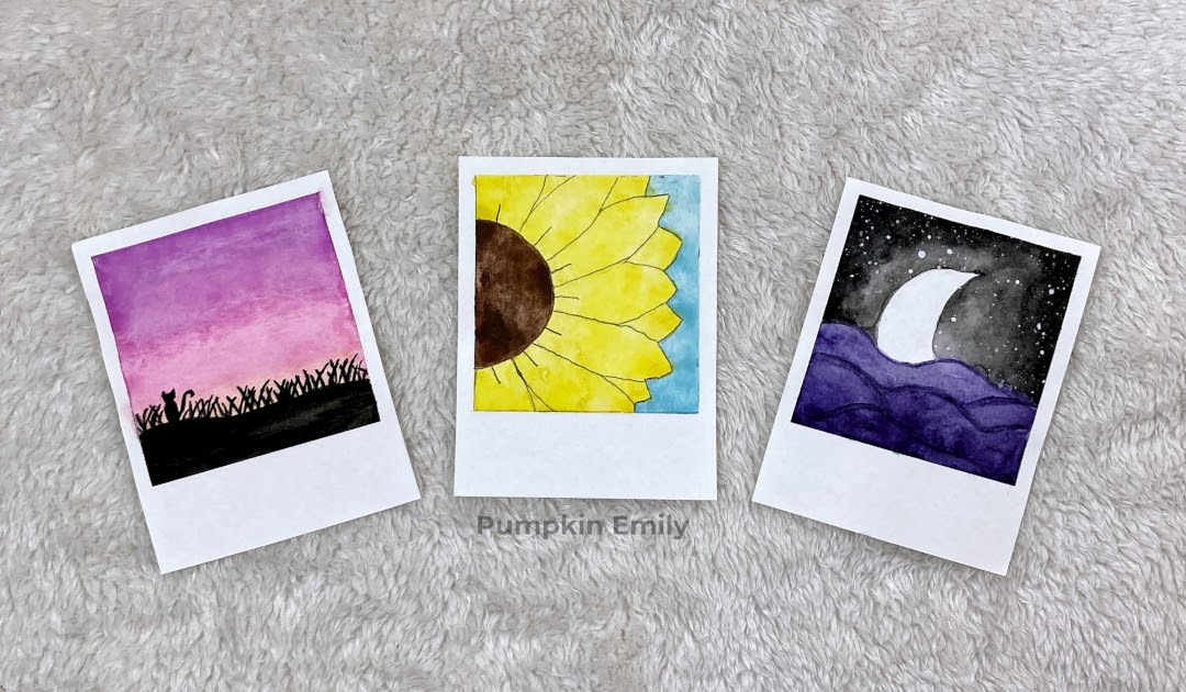 DIY Watercolor Polaroid Painting Ideas | Pumpkin Emily