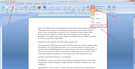 Cara Membuat Huruf Besar di Awal Paragraf Microsoft Word - Blogger Toraja