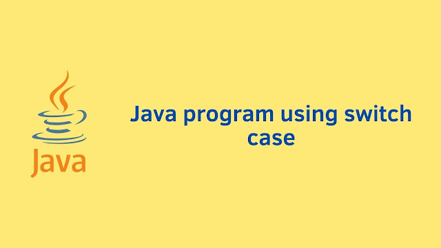 Java program using switch case