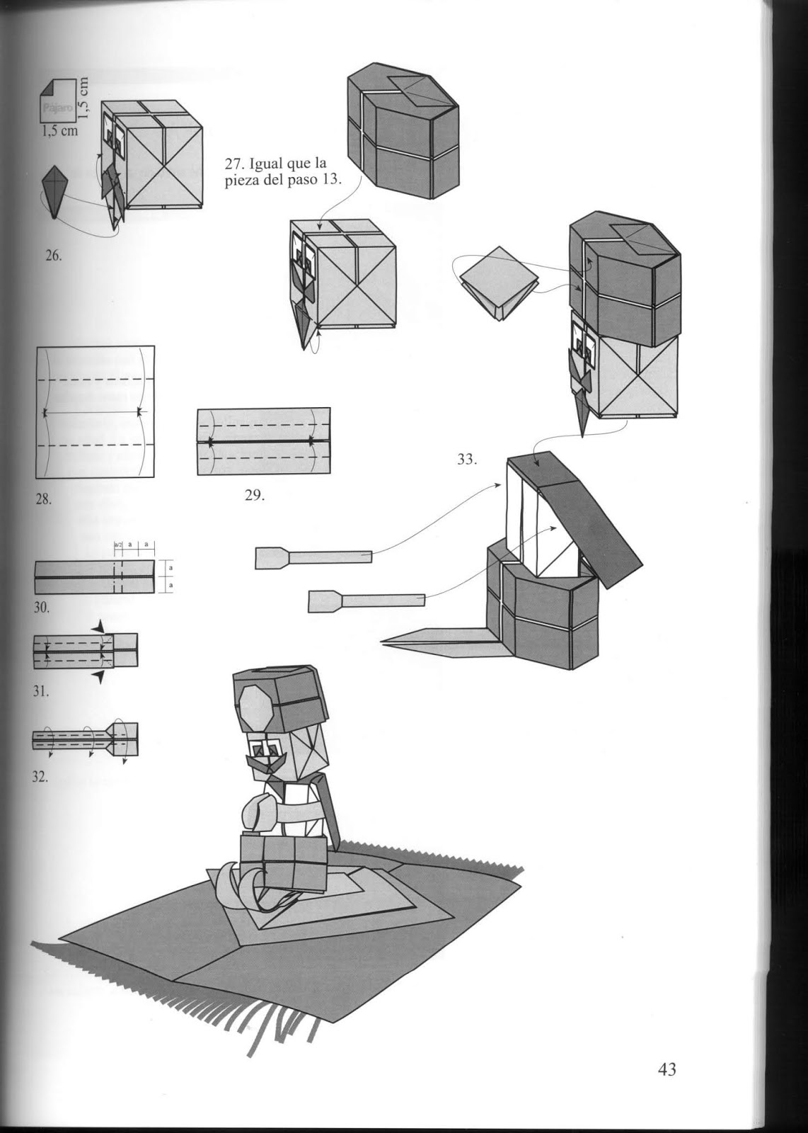 Origami Cartoon 4 Original - Ruby Book Origami
