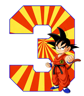 Kits imprimibles gratis : Números de Dragon Ball Z