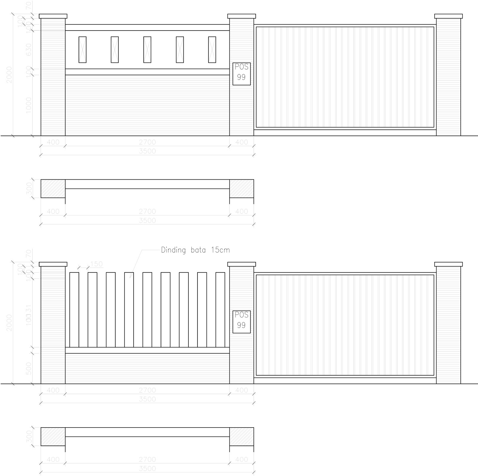 Architecture & Civil Engineering: Design Pagar Minimalis